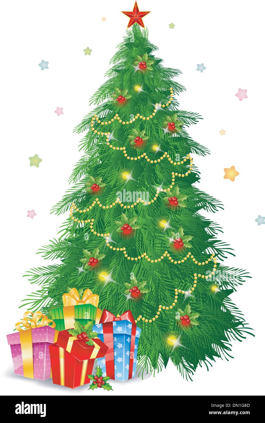 Christmas background gifts text Stock Vector Images - Alamy