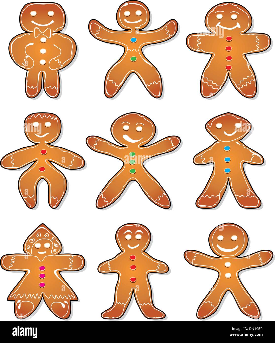 vector gingerbread cookies Stock Vector Image & Art - Alamy