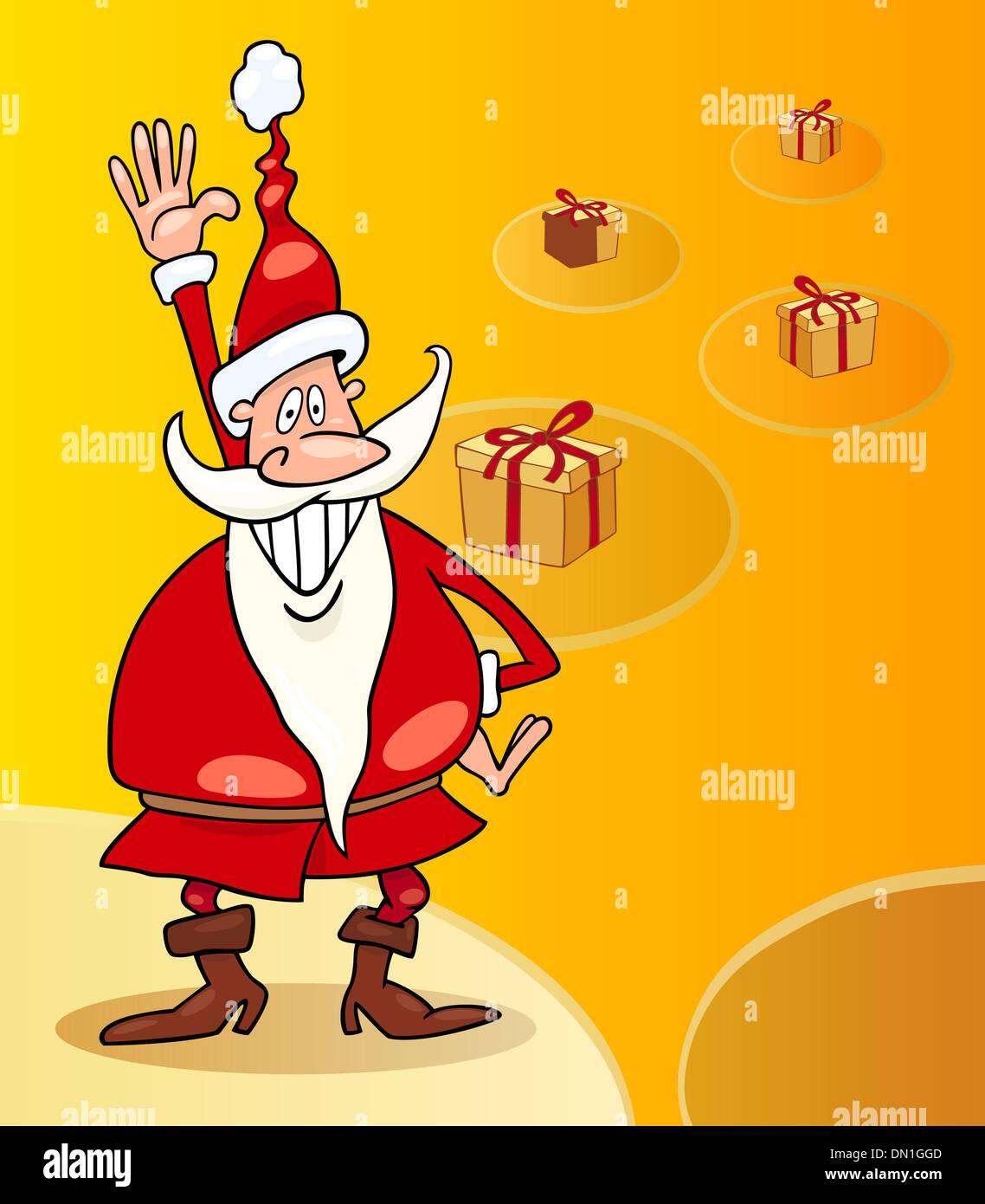 santa claus christmas cartoon illustration Stock Vector Image & Art - Alamy