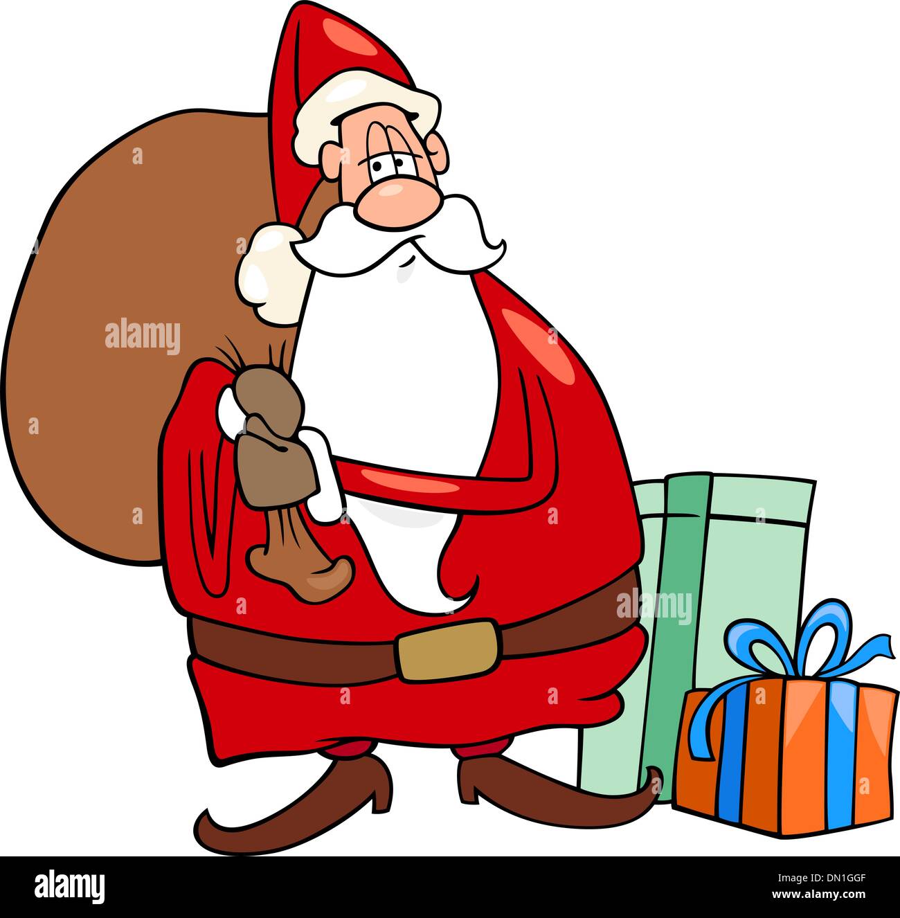 santa claus christmas cartoon illustration Stock Vector Image & Art - Alamy