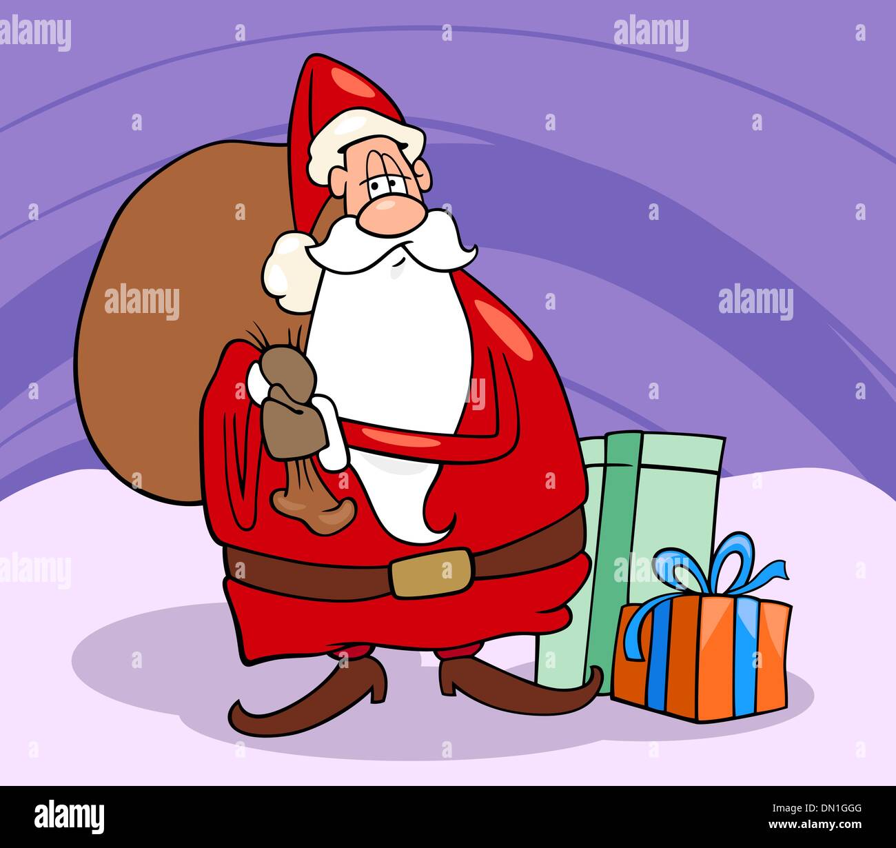 santa claus christmas cartoon illustration Stock Vector Image & Art - Alamy