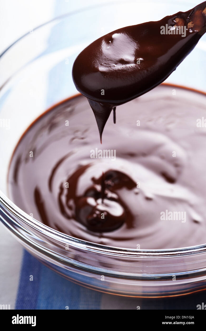 Melted chocolate closeup hi-res stock photography and images - Alamy