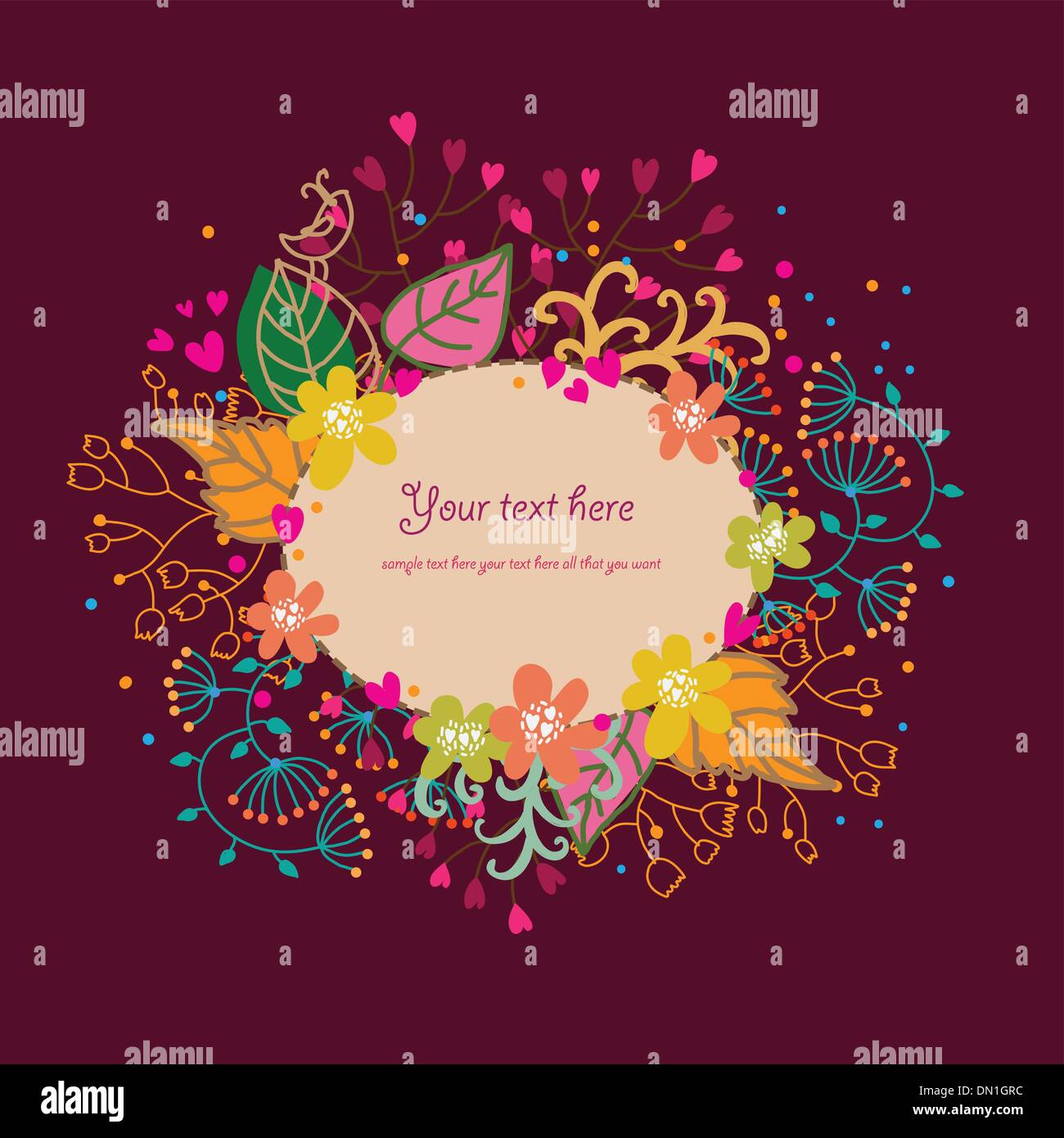 Cartoon floral background Stock Vector Image & Art - Alamy