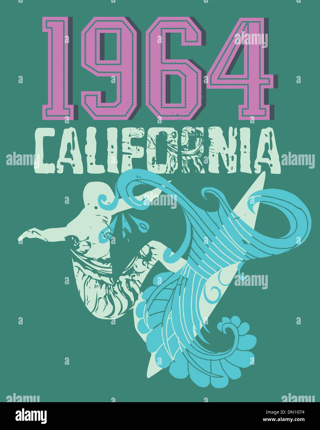 pacific surfer vector graphic design Stock Vector Image & Art - Alamy