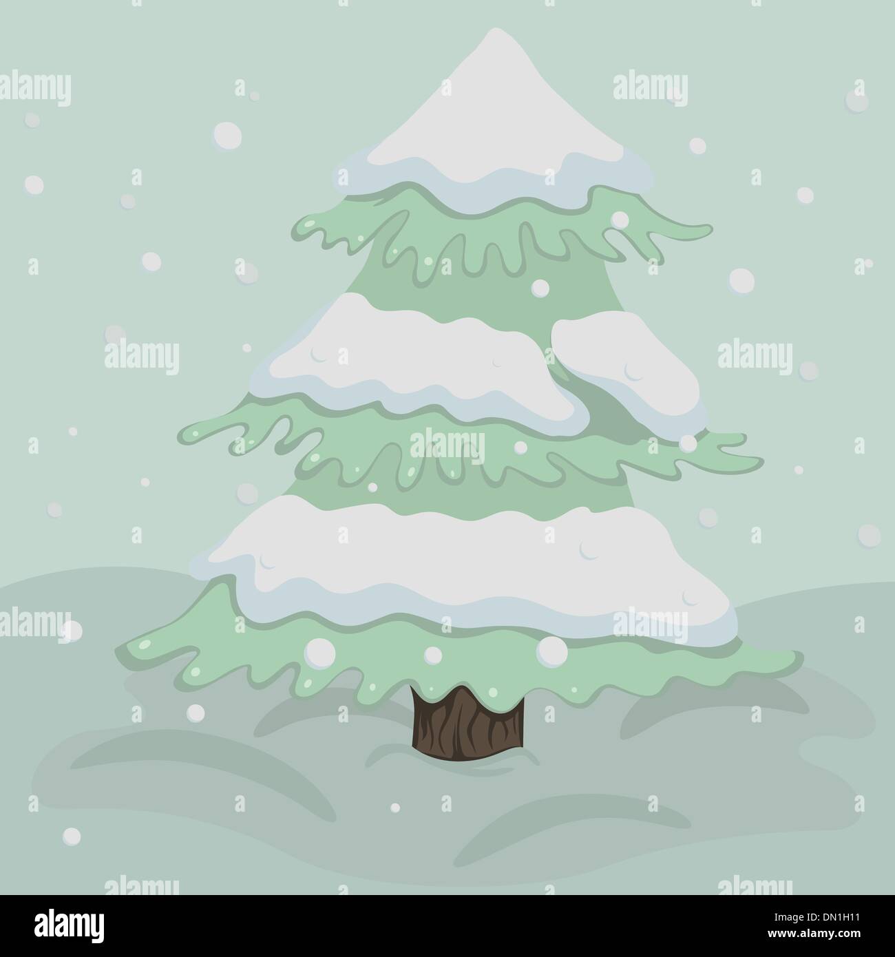 Christmas card tree in Stock Vector Images - Alamy