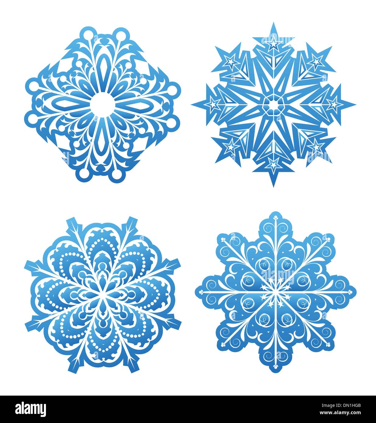 Set of variation snowflakes isolated Stock Vector Image & Art - Alamy