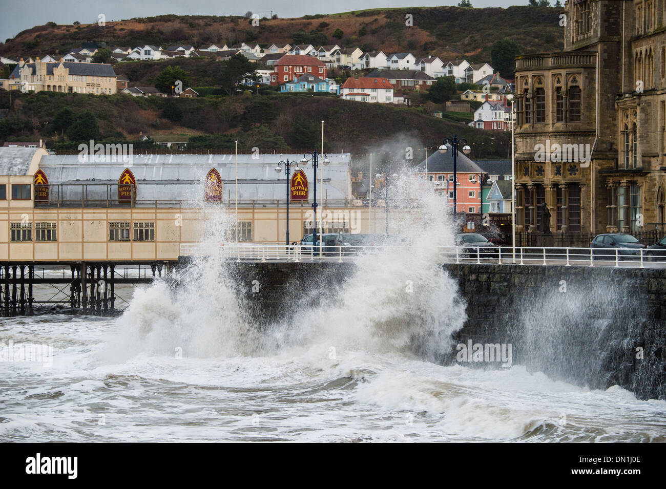 Aberystwyth Wales UK, Wednesday 18 December 2013 At the peak of the ...