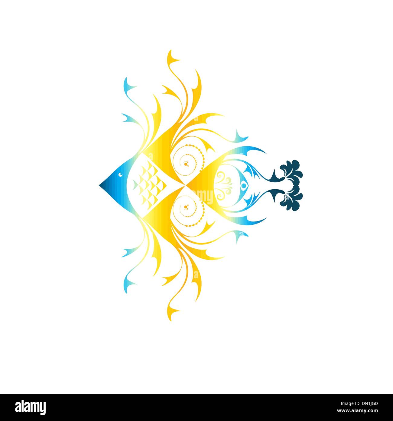 Abstract Tropical Fish Stock Vector Image & Art - Alamy