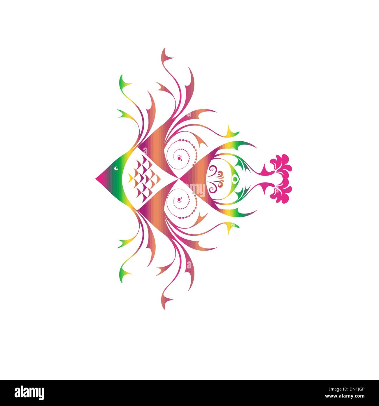 Abstract Tropical Fish Stock Vector Image & Art - Alamy
