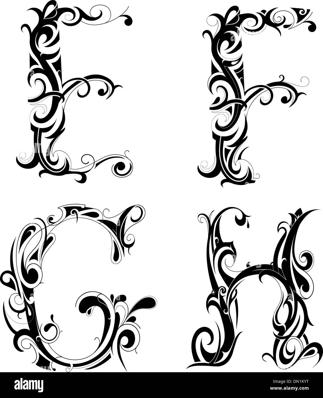 Floral Letters High Resolution Stock Photography and Images - Alamy