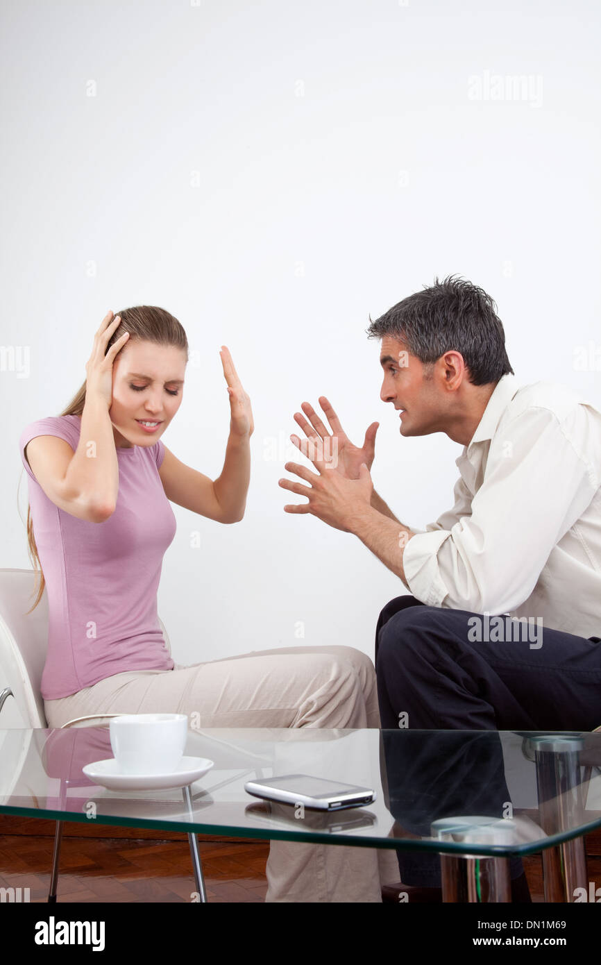 Portrait of an Angry Couple Stock Photo - Alamy