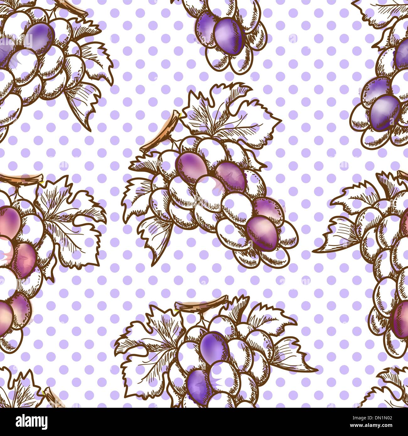 Grape pattern Stock Vector Images - Alamy