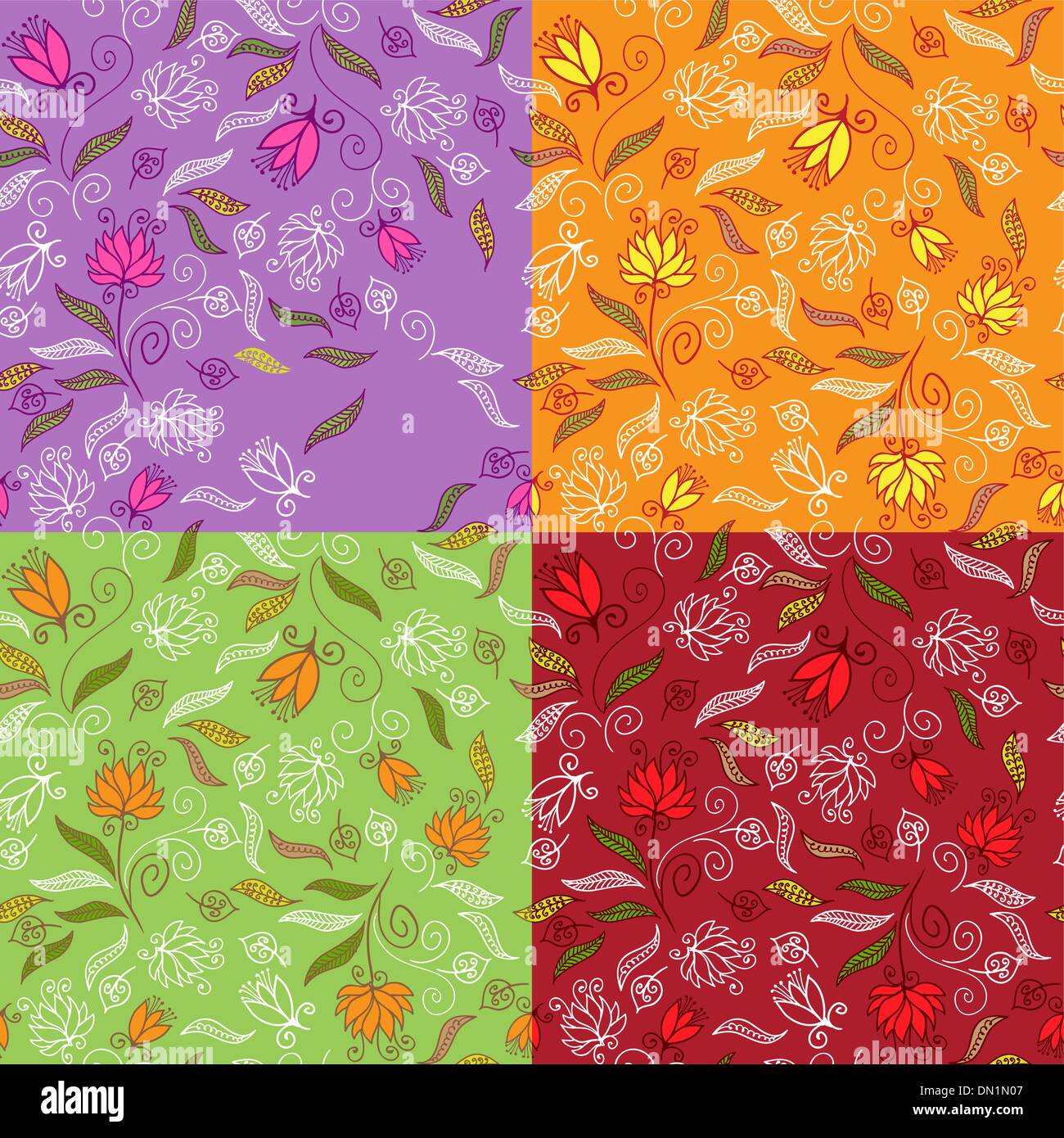 Set seamless patterns cute hi-res stock photography and images - Alamy