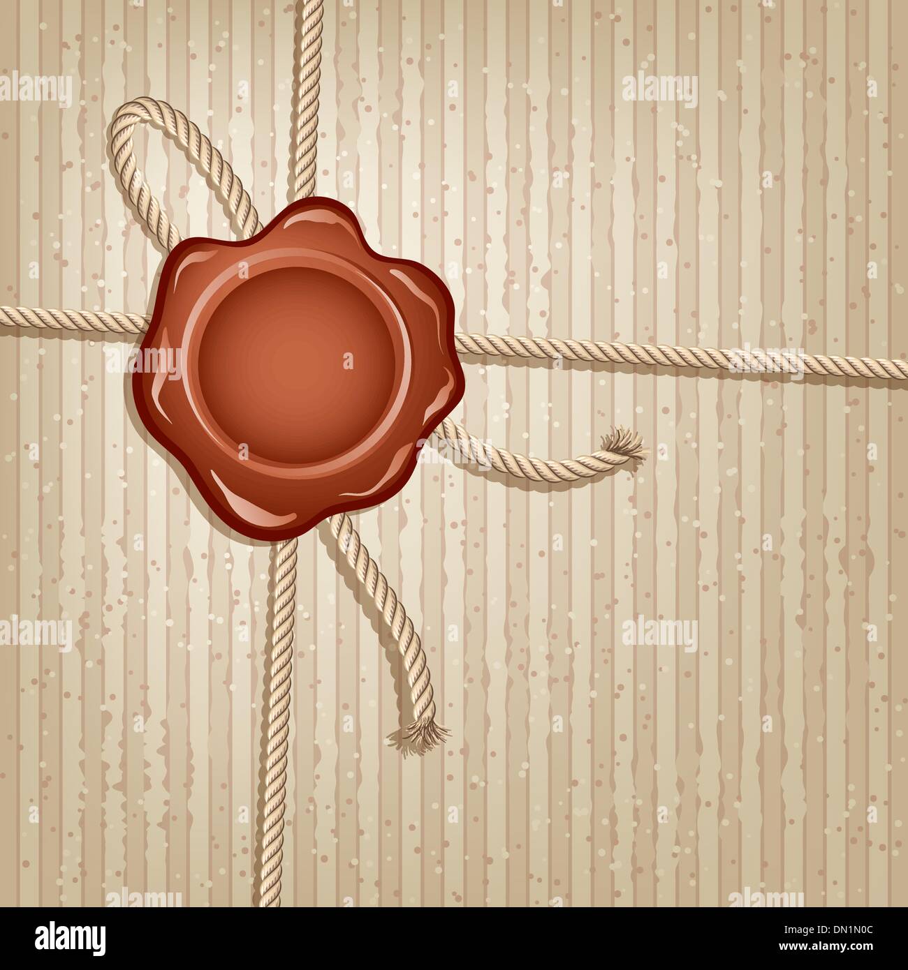 Wax seal on the cardboard package Stock Vector Image & Art - Alamy