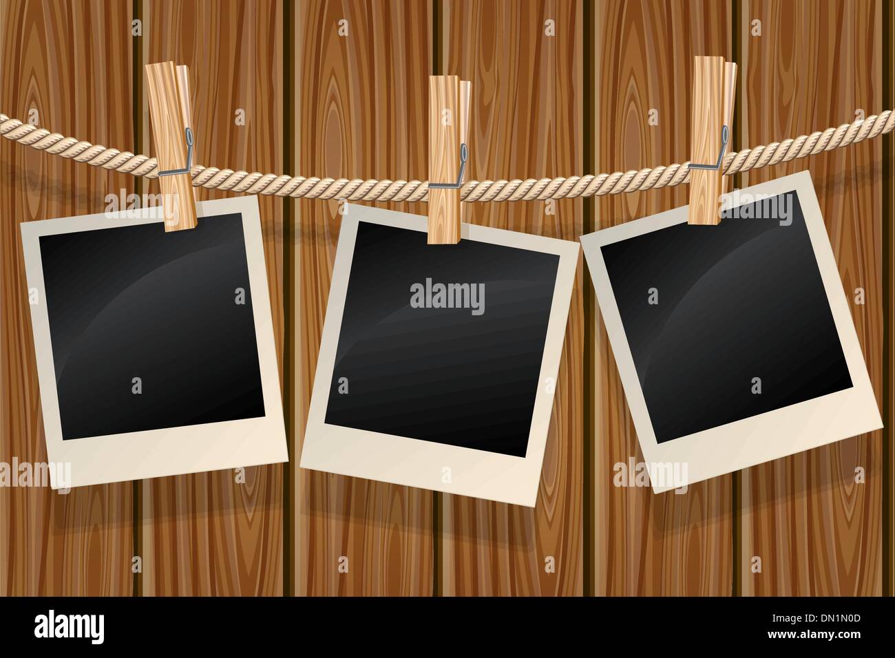 Old picture frame hanging Stock Vector Images - Alamy