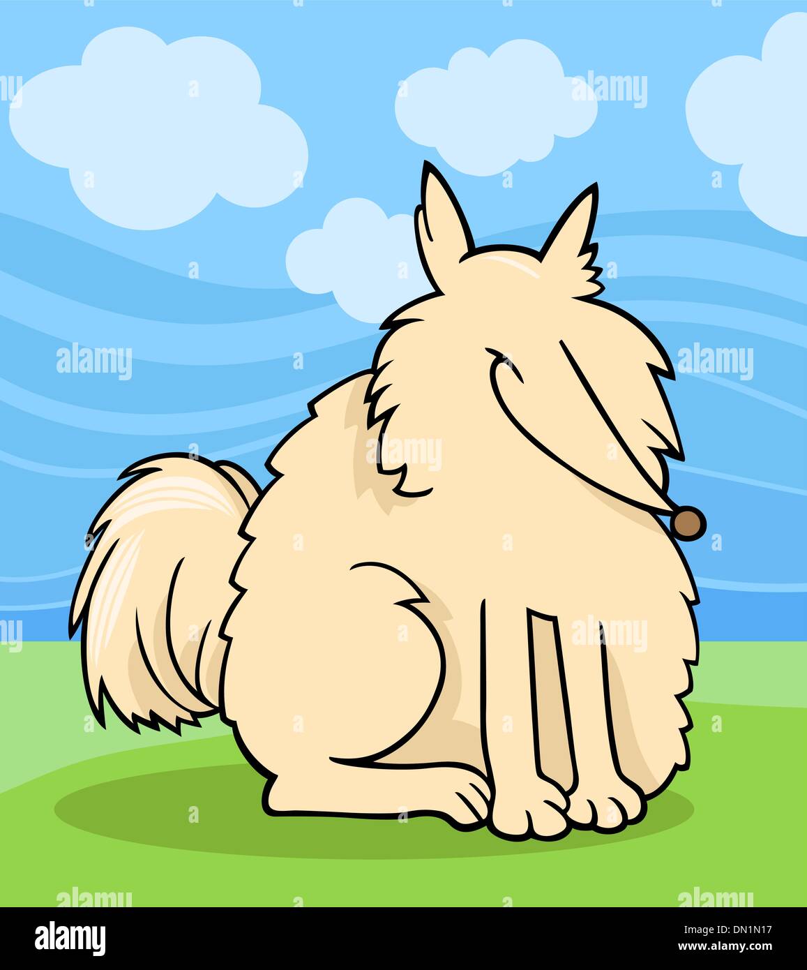 Spitz dog cartoon illustration hi-res stock photography and images - Alamy