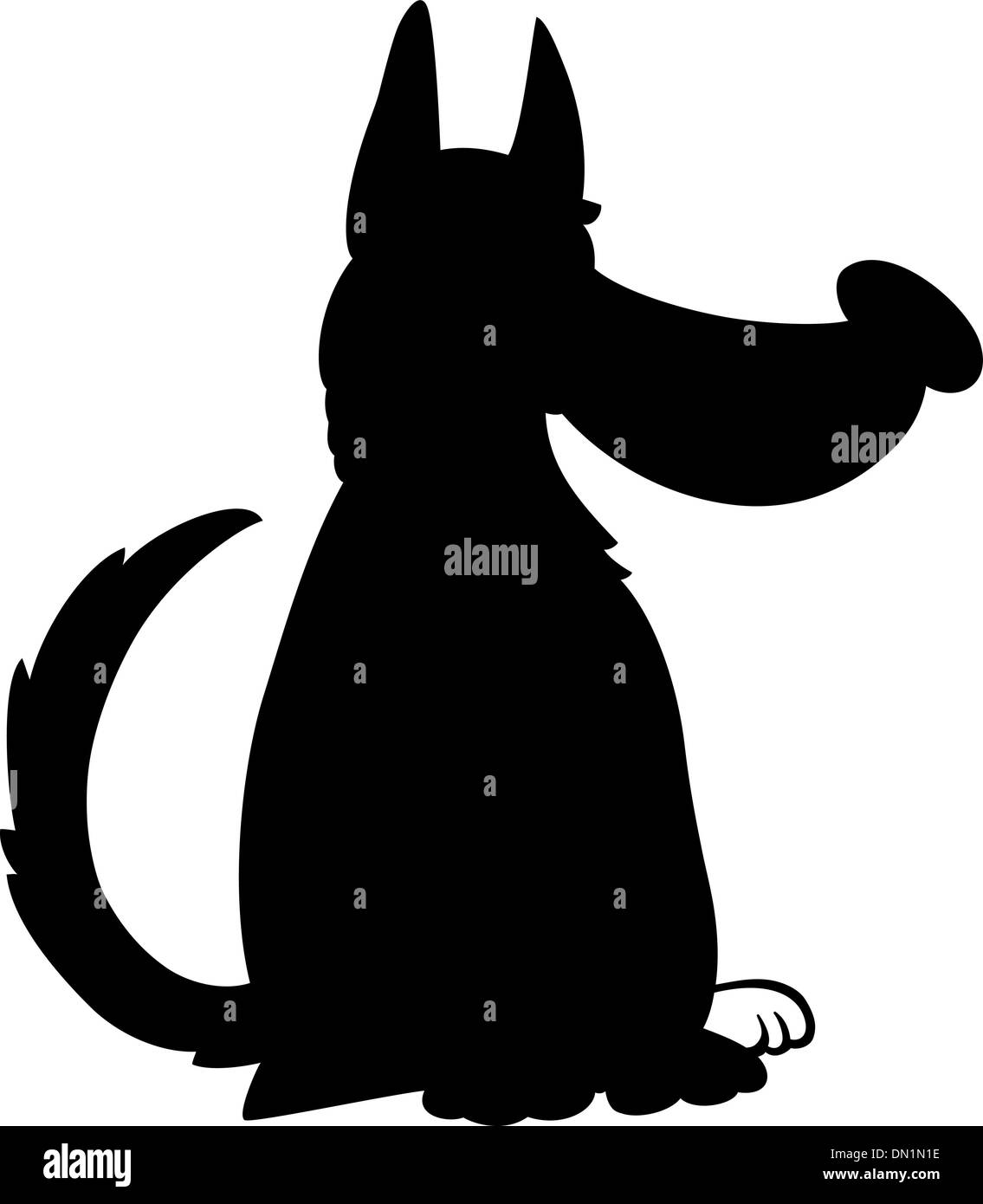 mongrel dog cartoon for coloring Stock Vector Image & Art - Alamy