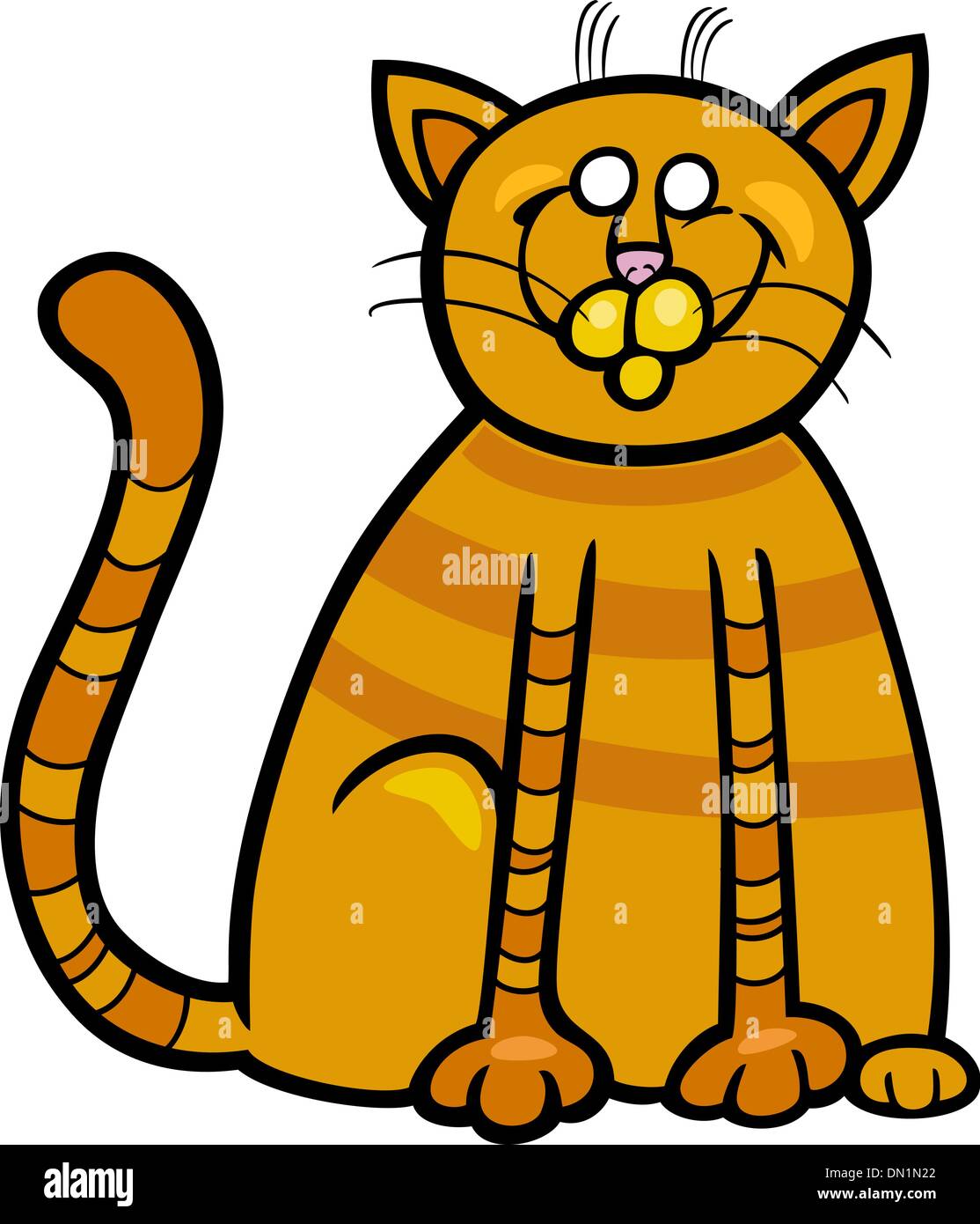 happy cat cartoon illustration Stock Vector Image & Art - Alamy