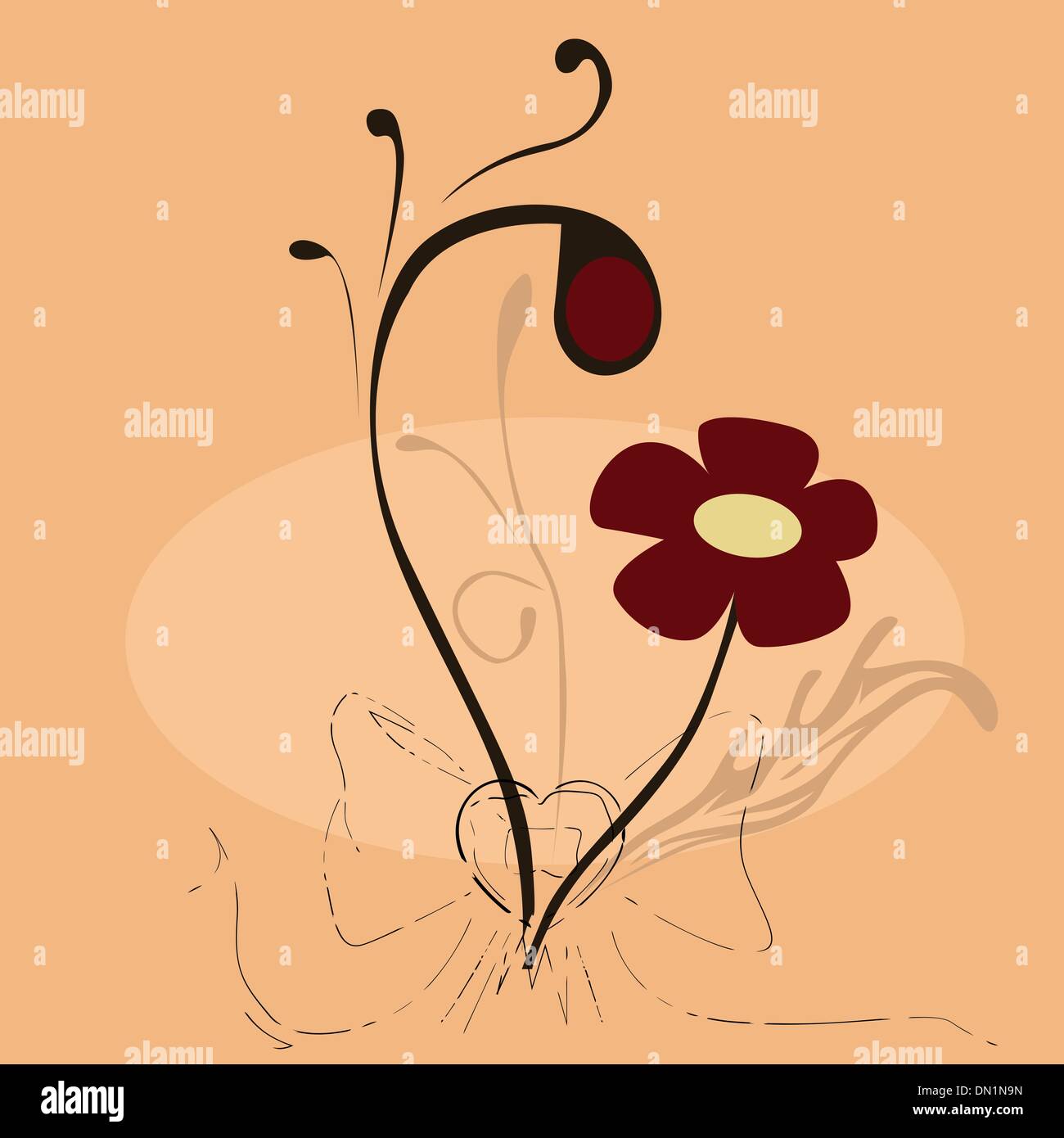 bow and floral background Stock Vector Image & Art - Alamy