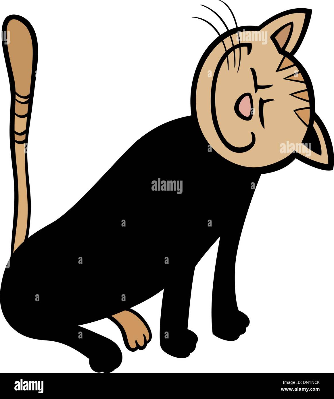 happy cat cartoon illustration Stock Vector Image & Art - Alamy