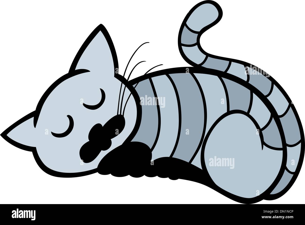Sleeping cat cartoon illustration hi-res stock photography and images ...