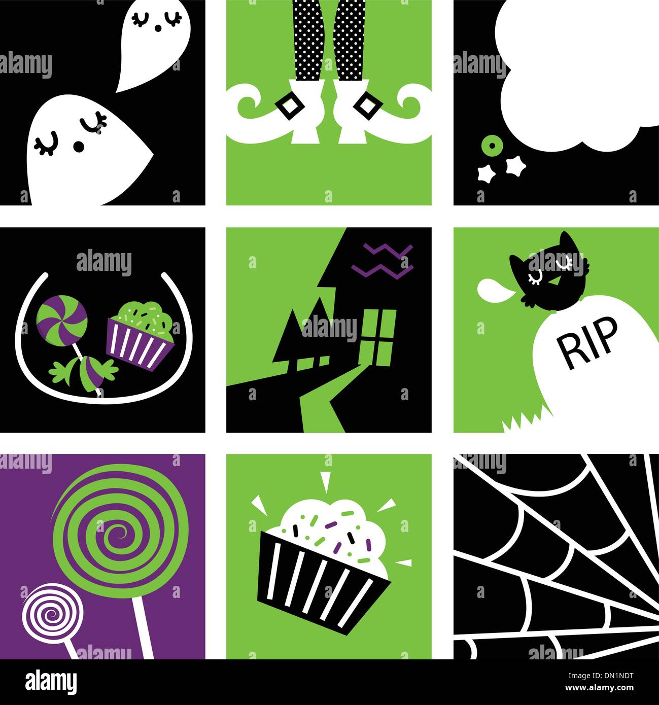 Halloween haunted house cartoon owl Stock Vector Images - Alamy