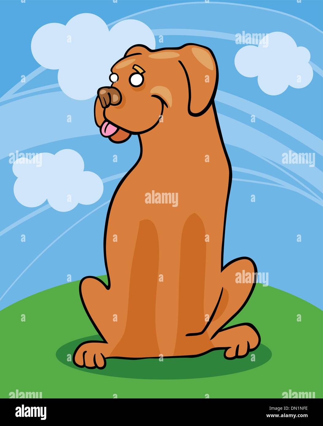 Dog sit and stay Stock Vector Images - Alamy