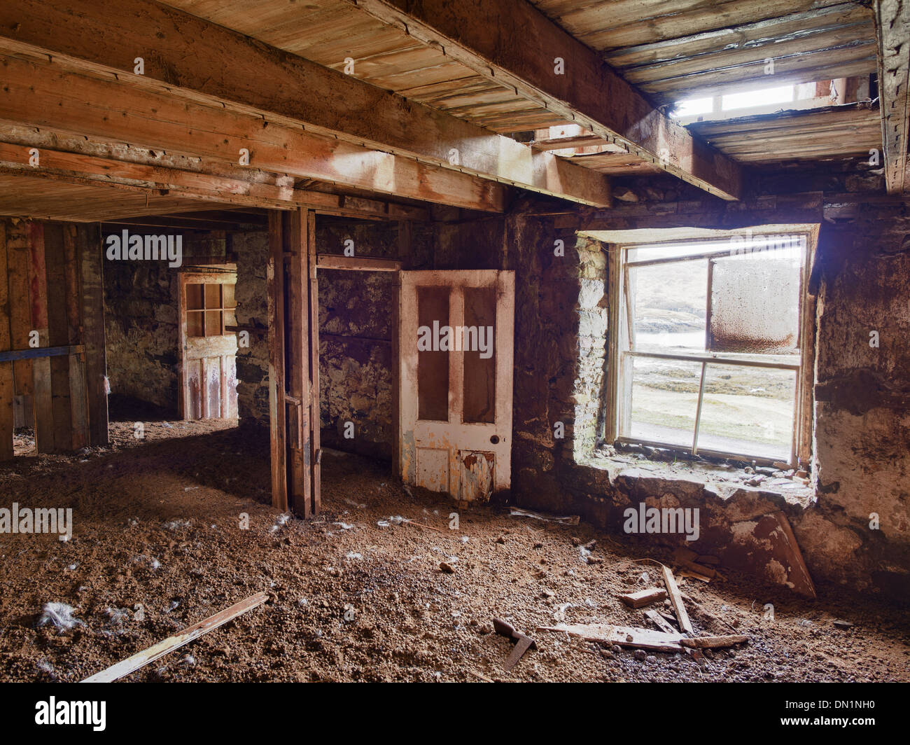 Interior of Abandoned Croft House, Isle of Harris Stock Photo - Alamy