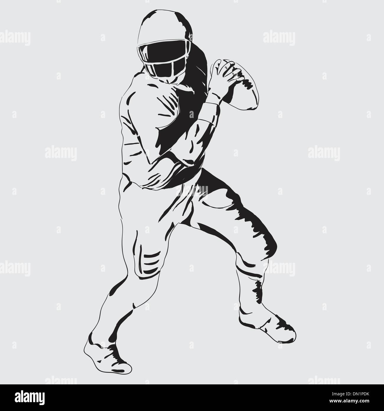 Quarterback vector vectors hi-res stock photography and images - Alamy