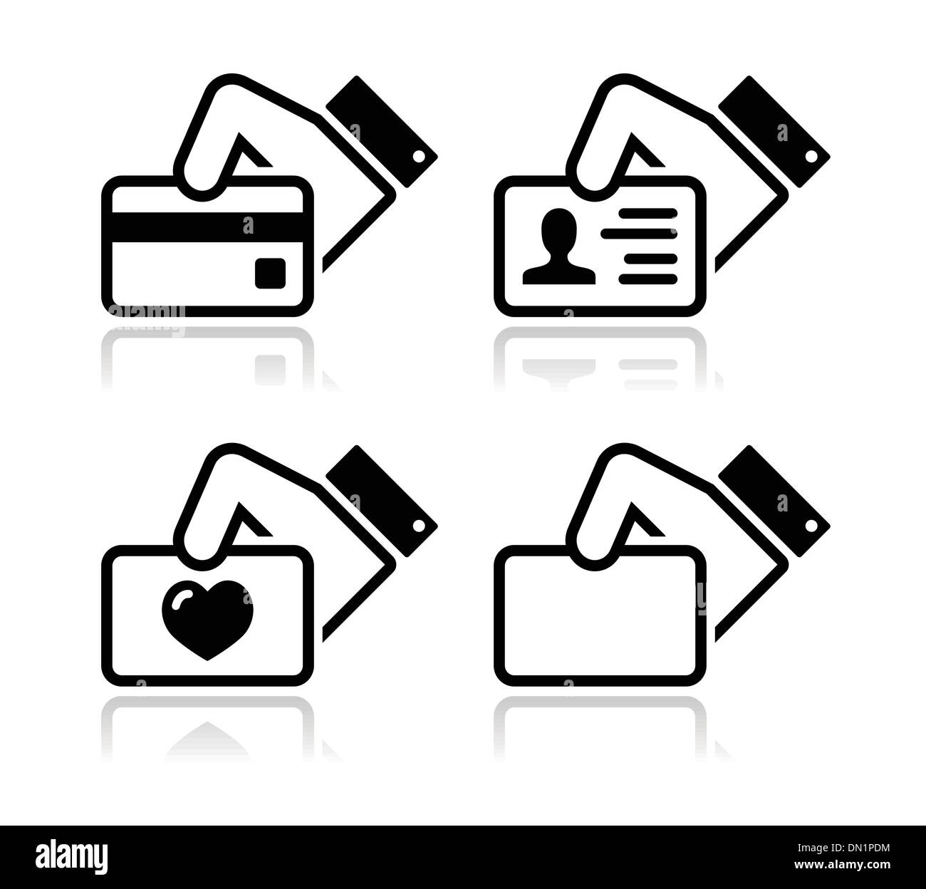 Id card icons Stock Vector Images - Alamy