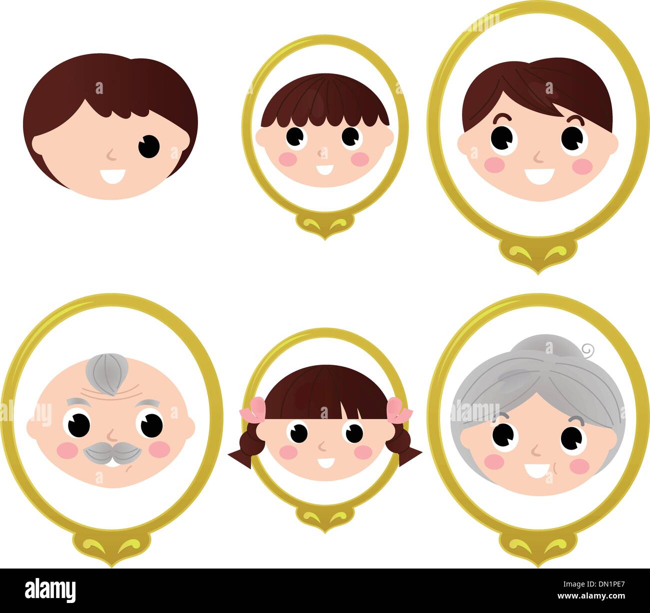 Picture family album on Stock Vector Images - Alamy