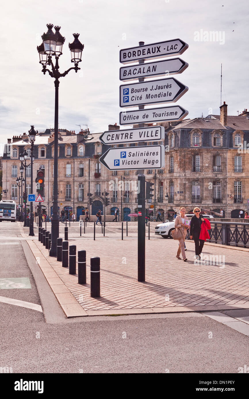 Street signs in the city of Bordeaux, France Stock Photo - Alamy