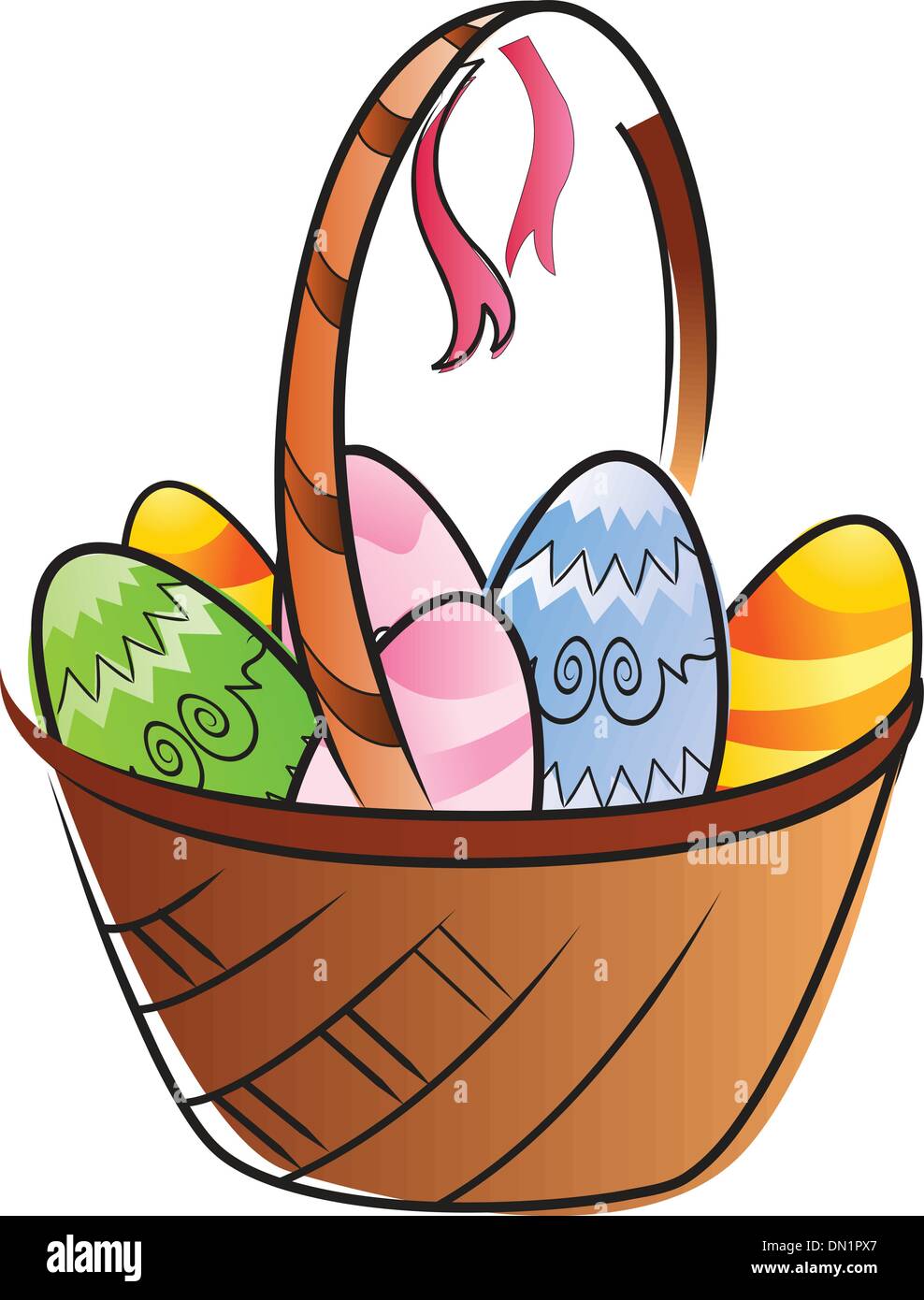 Decorated painted easter eggs Stock Vector Images - Alamy