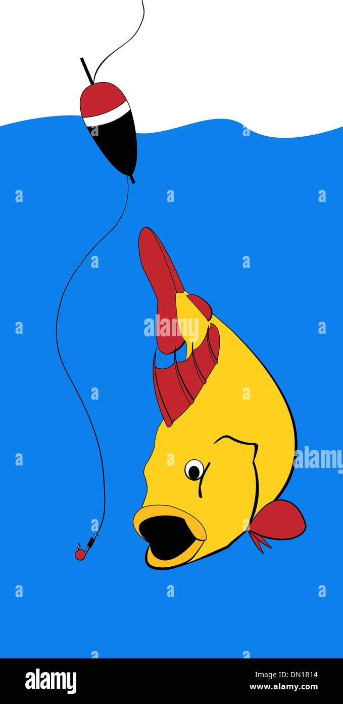 Fishing hook cartoon hi-res stock photography and images - Alamy
