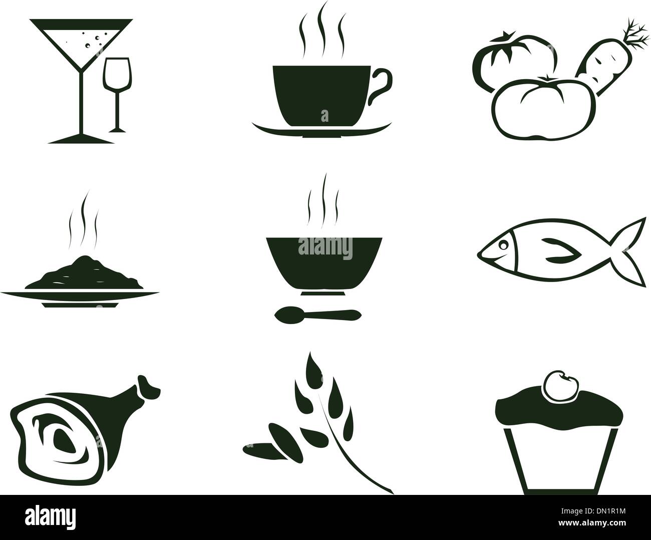 food icons 2 Stock Vector Image & Art - Alamy