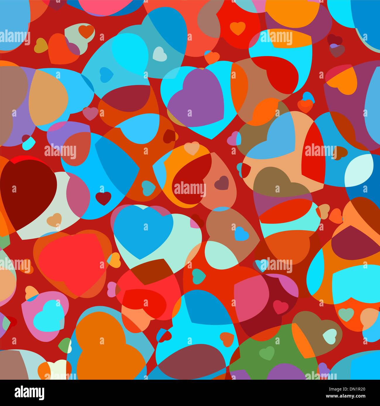 Beautiful colorful heart shape background. EPS 8 Stock Vector Image ...