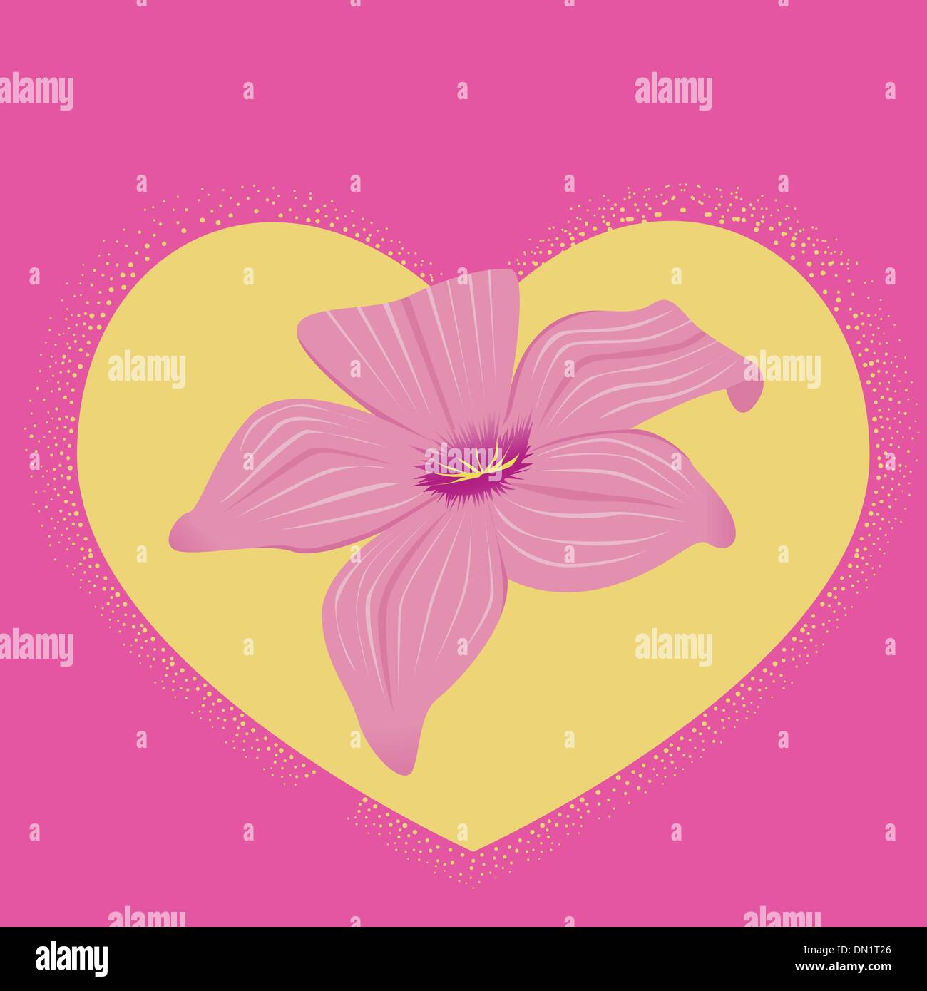 luminous heart with lily Stock Vector Image & Art - Alamy