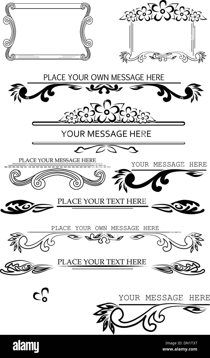 Swash calligraphic Black and White Stock Photos & Images - Alamy