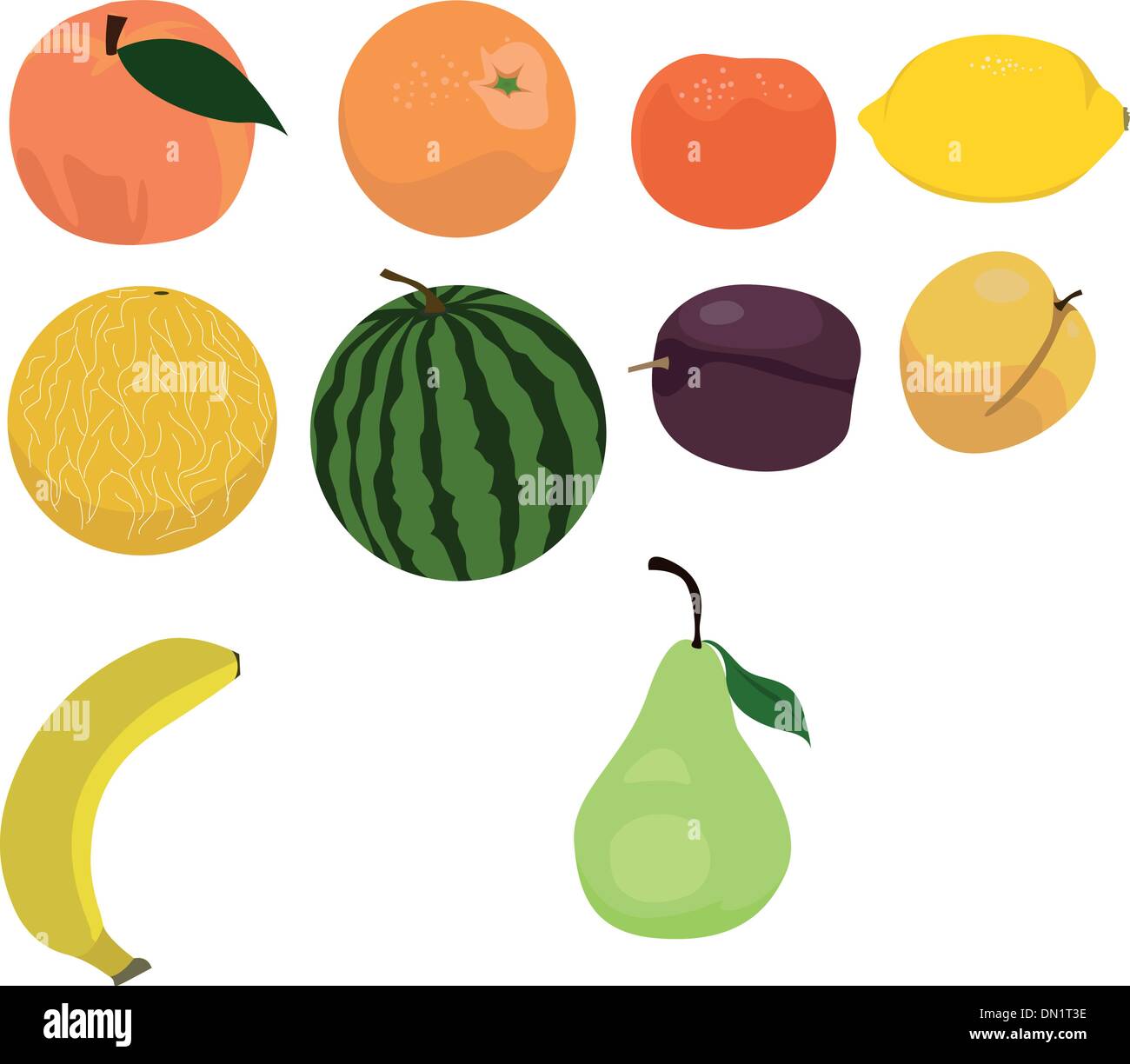 set of fruits Stock Vector Image & Art - Alamy