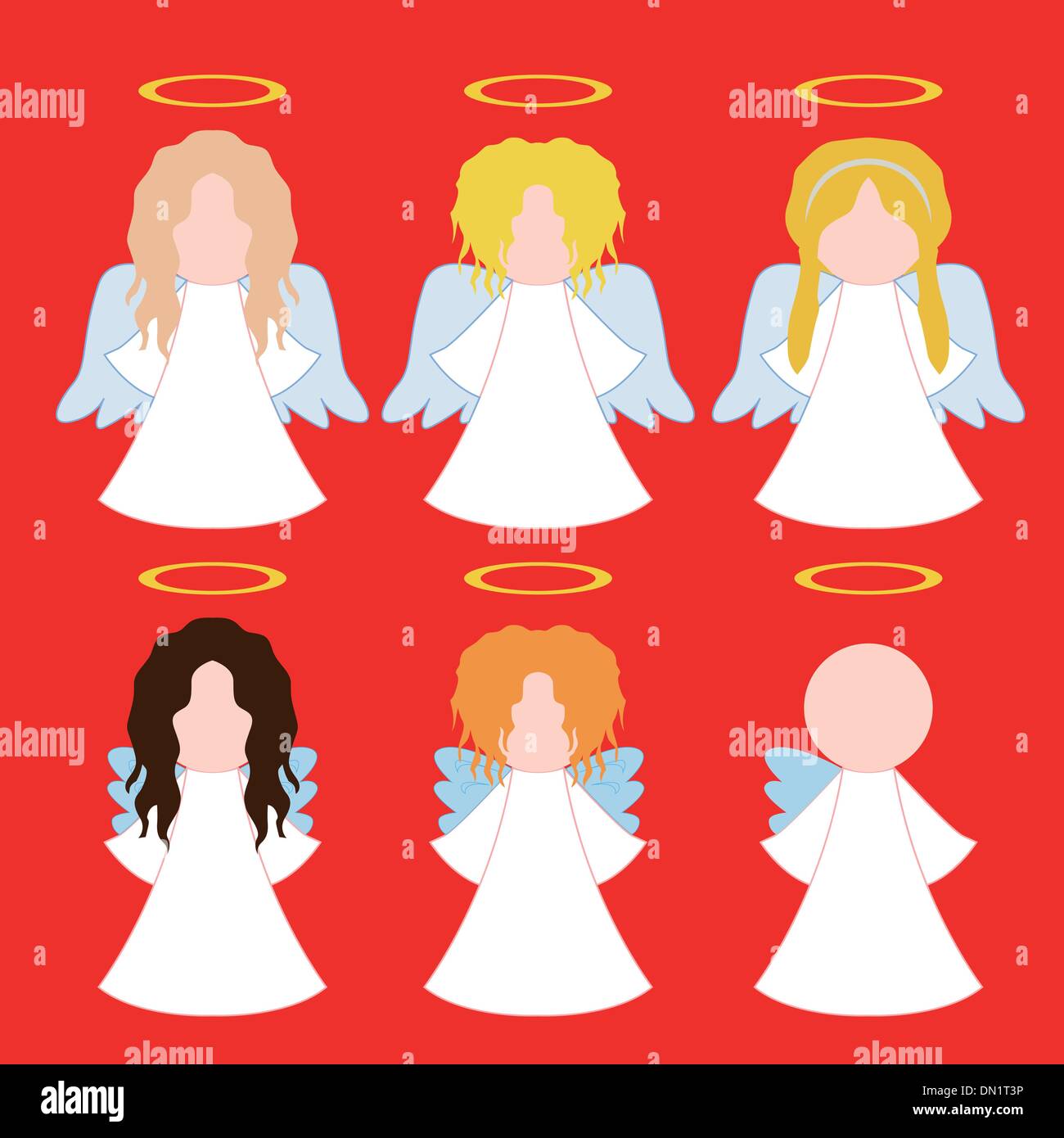 set of simple angels Stock Vector Image & Art - Alamy
