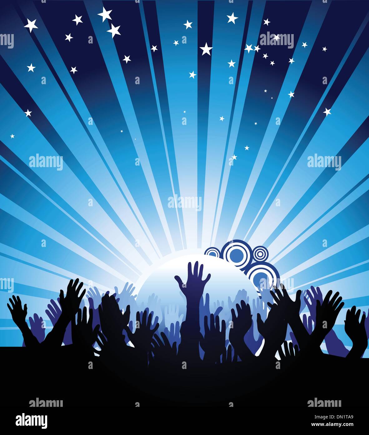 Crowd concert people in Stock Vector Images - Alamy