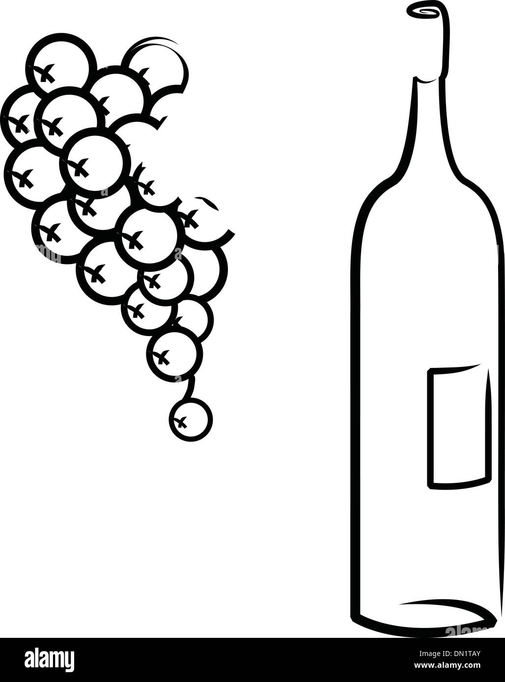 Italian wine bottle glass Stock Vector Images - Alamy