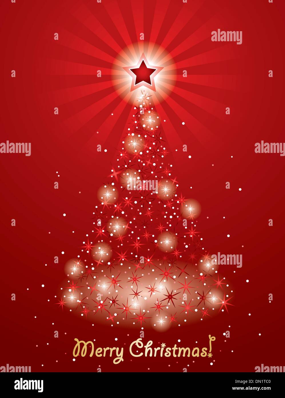 Beautiful glow christmas tree Stock Vector Images - Alamy