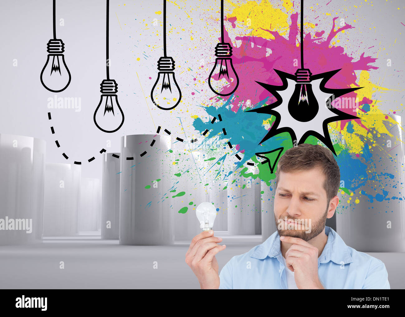 Sceptical man hi-res stock photography and images - Alamy