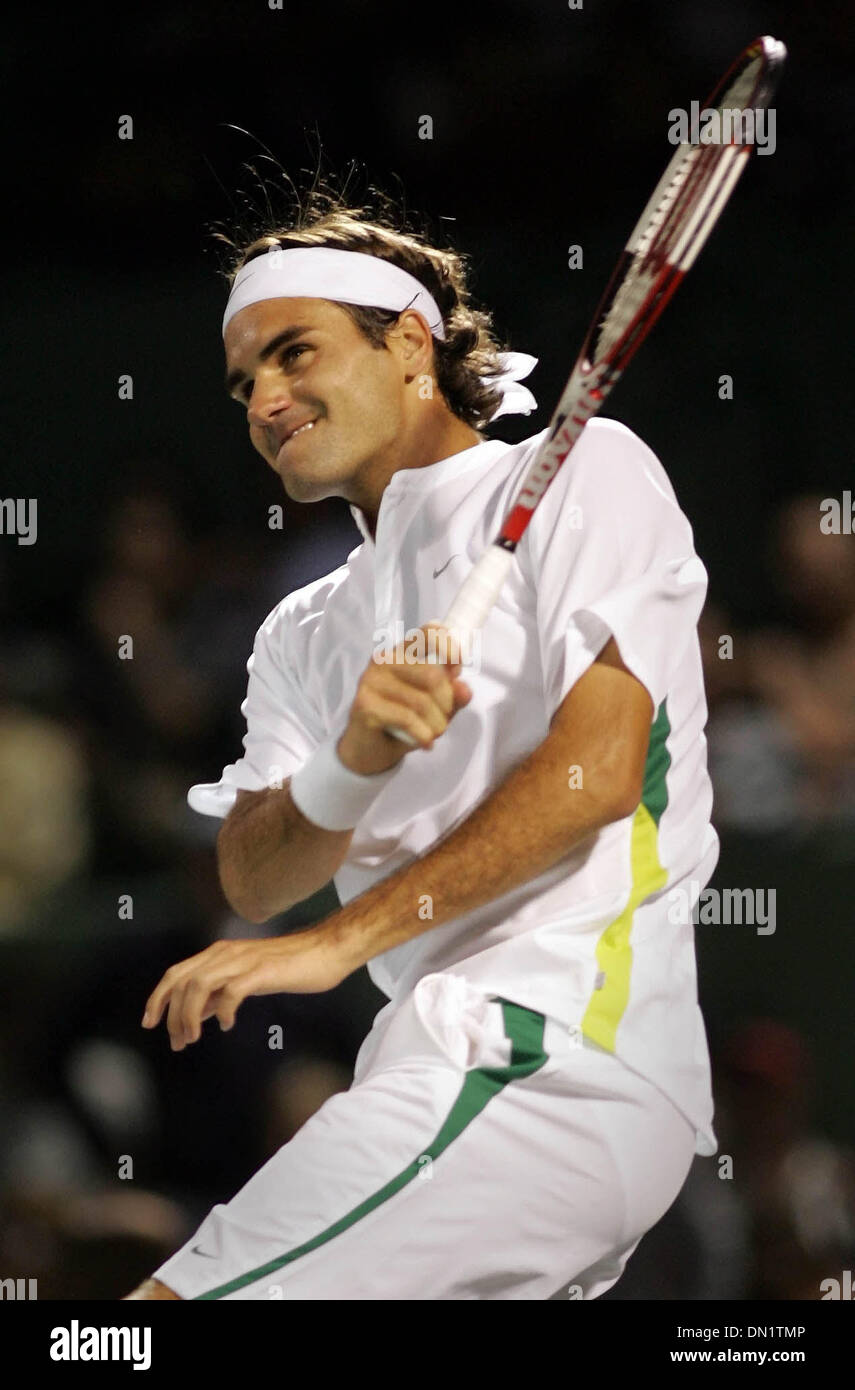 Roger federer hitting hi-res stock photography and images - Alamy