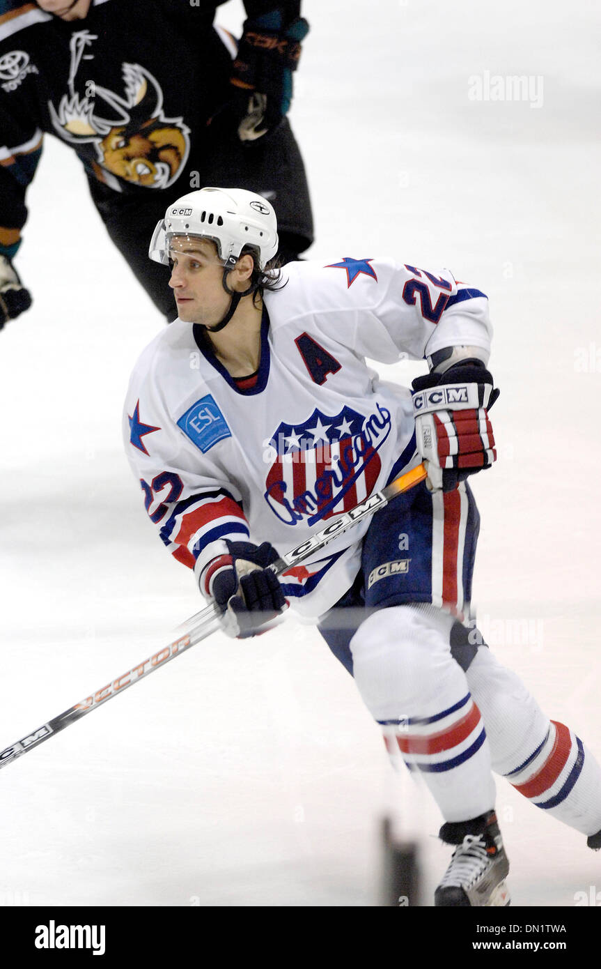 November 17, 2006: AHL - Rochester right wing Greg Jacina #22 in action ...