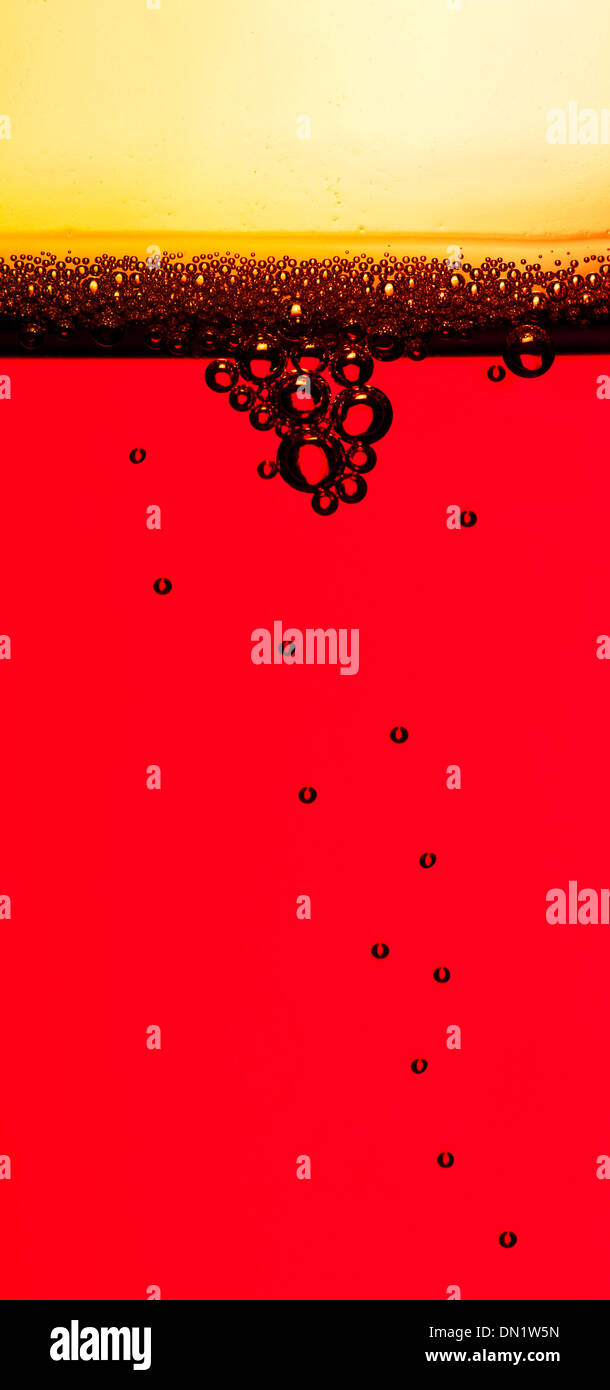 Background of bubbles in red water Stock Photo - Alamy