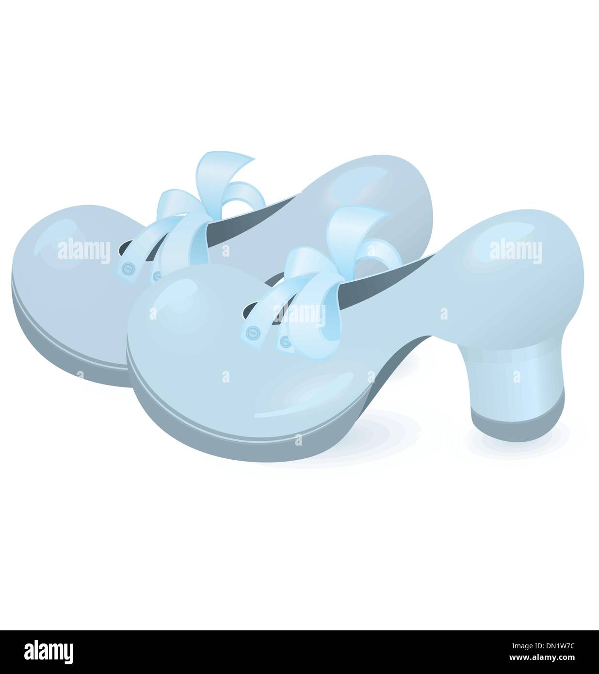 Blue shoe pair vector Stock Vector Image & Art - Alamy