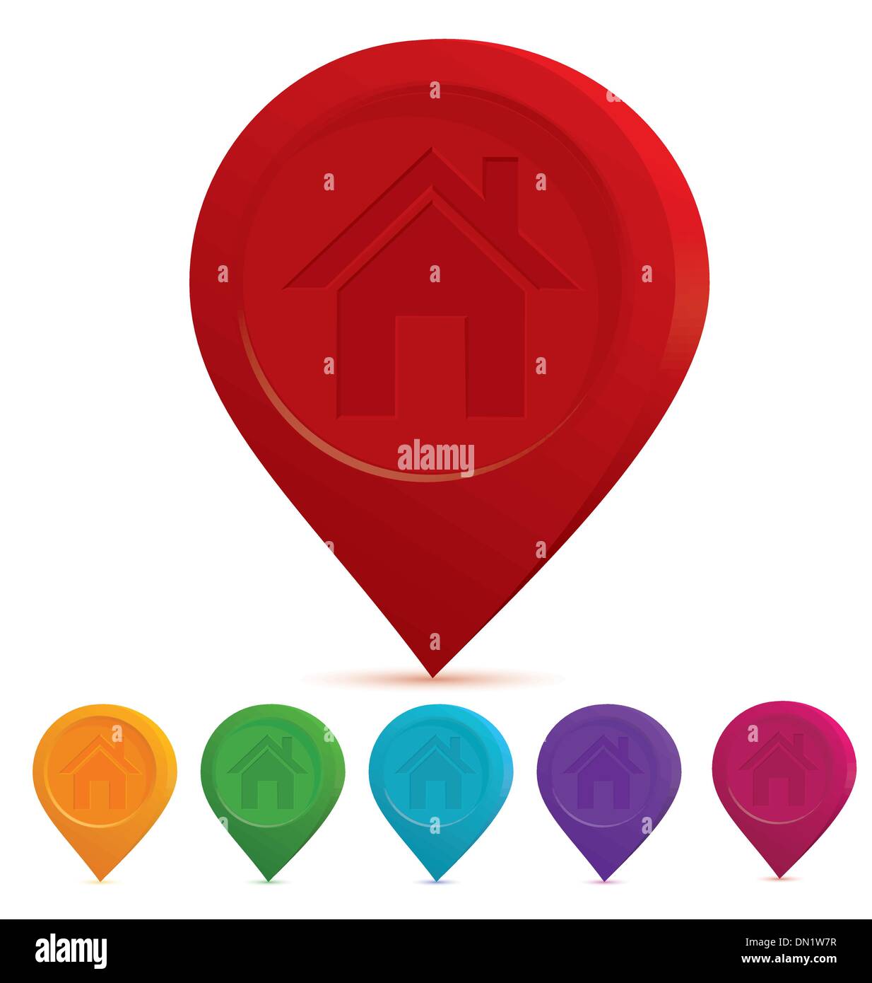 Pin icon web Stock Vector Images - Alamy