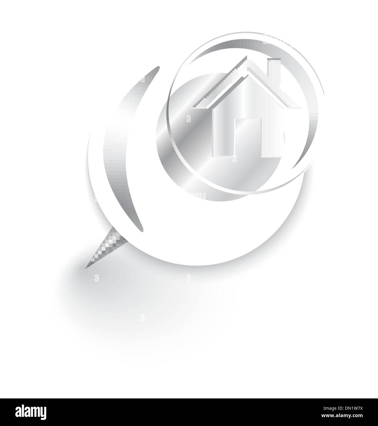 Home icon metal push pin vector Stock Vector Image & Art - Alamy